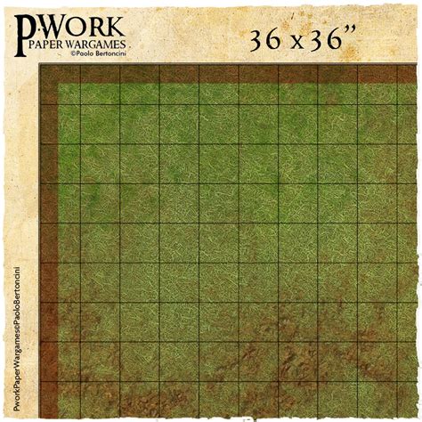 Pwork Wargames Grid Gaming Mat RPG Combat Map BoLS GameWire