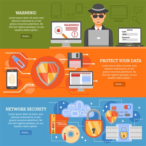 Network Security Banners 478317 Vector Art At Vecteezy