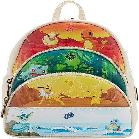 Loungefly Pokemon Elements Triple Pocket Mini Backpack Oriental Trading