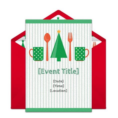 Elegant Christmas Brunch Invitations