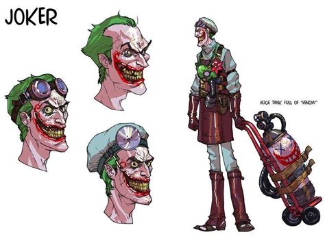 Batman Arkham Asylum Concept Art ••cómics•• Amino Boceto Joker