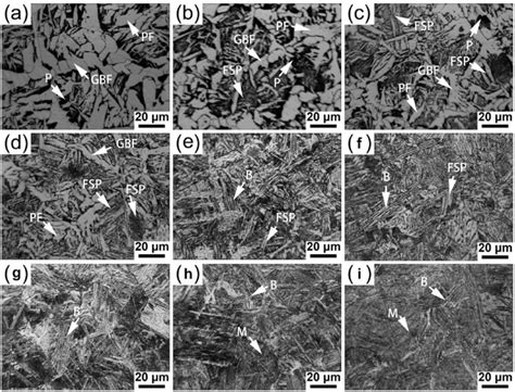 The Microstructures Of Steel No 1 Under Different Cooling Rates A