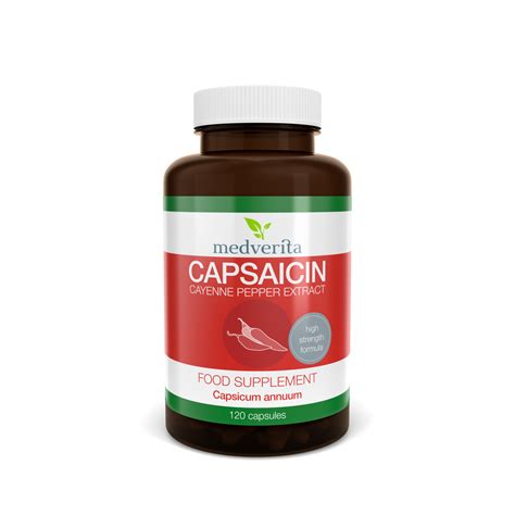 Medverita Capsaicin Cayenne Pepper Extract 120 Caps Free Uk Delivery