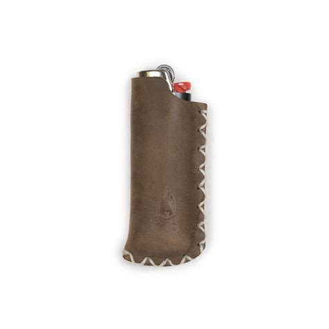 Rustico Ember Leather Lighter Sleeve Dark Brown Borsheims