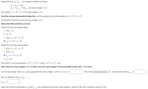 Solved Suppose That For Fi Far Is A Sequence Defined As