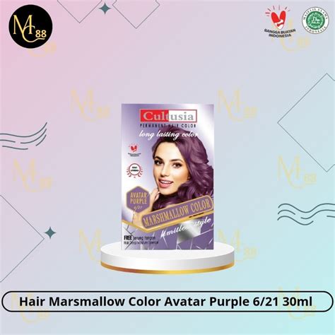 Cultusia Hair Mashmallow Color Avatar Purple 6 21 30 Ml Shopee