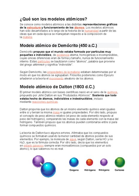 Qué son los modelos atómicos Qué son los modelos atómicos Se conoce