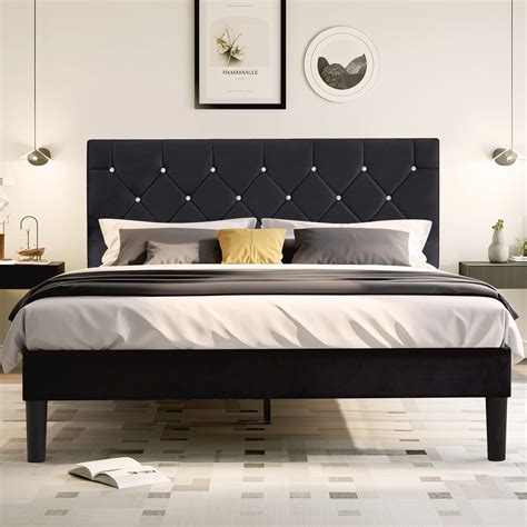 Vecelo Queen Size Metal Bed Frame With Headboard And Footboard Heavy