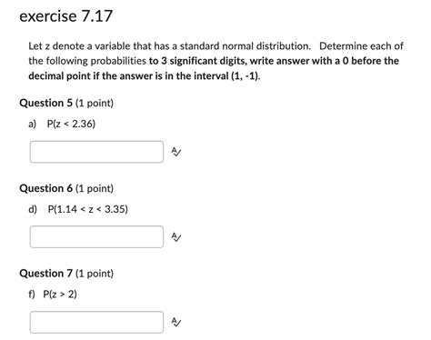 Solved Exercise Let Z Denote A Variable That Has A Chegg Com