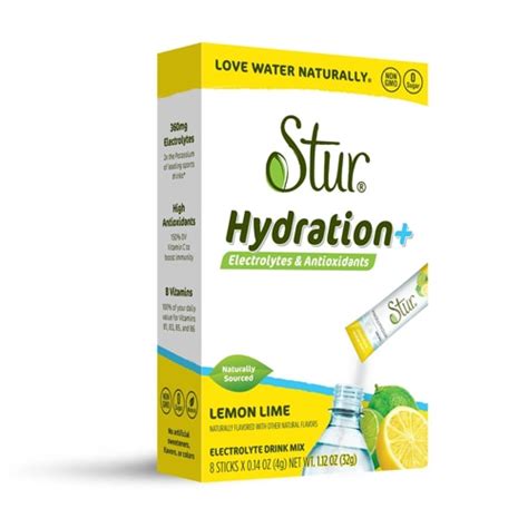 Stur Hydration Electrolytes Antioxidants Drink Mix Lemon Lime 112