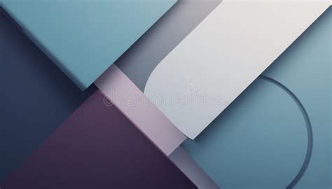 Abstract Geometric Design With Overlapping Shapes And Muted Color Palette Stock Illustration