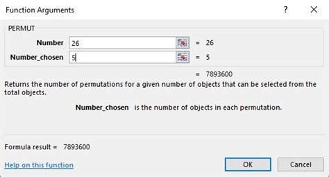 Excel Worksheet Functions For Factorials Permutations And