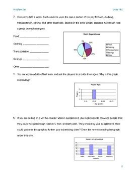 Statistics Problem Set Organizing Data By Debra Goldstein TPT