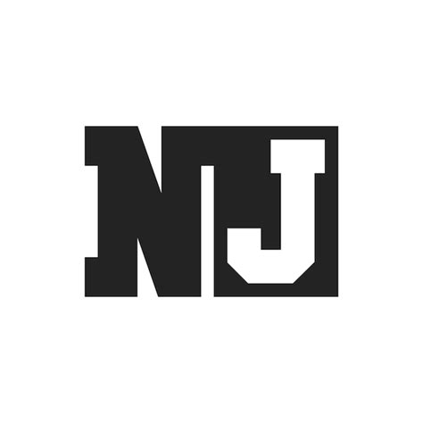 Premium Vector Initial Letter Nj Logo Design Template Nj Logo
