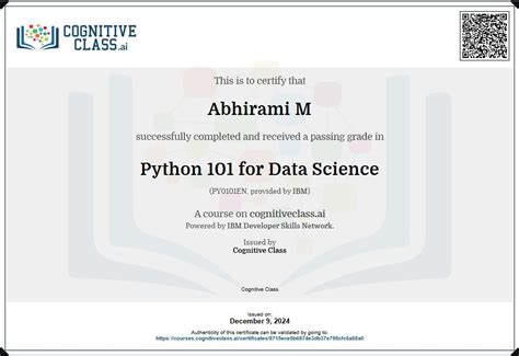 Abhirami M On Linkedin Datascience Python Ibm Cognitiveclass