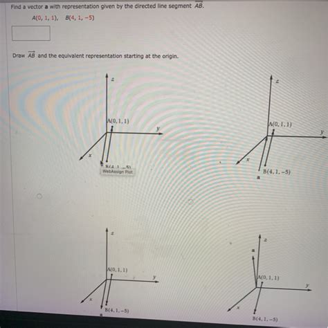 Solved Find A Vector A With Representation Given By The