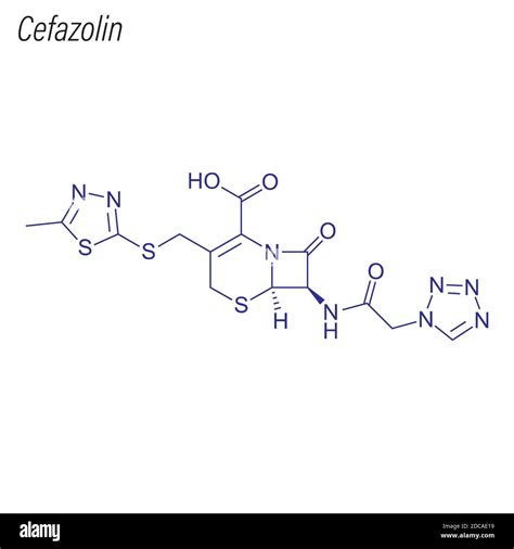 Skeletal Formula Of Cefazolin Drug Chemical Molecule Stock Vector Image And Art Alamy