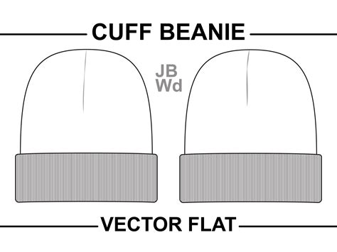 Cuff Beanie Folded Vector Flat Technical Drawing Cad On Behance