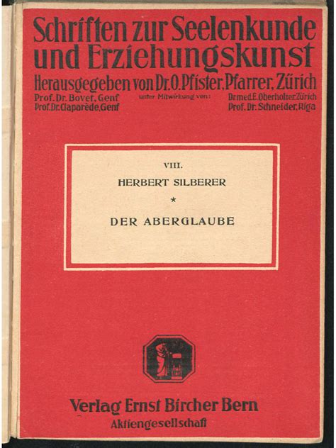 Silberer 1923 Aberglaube K Pdf