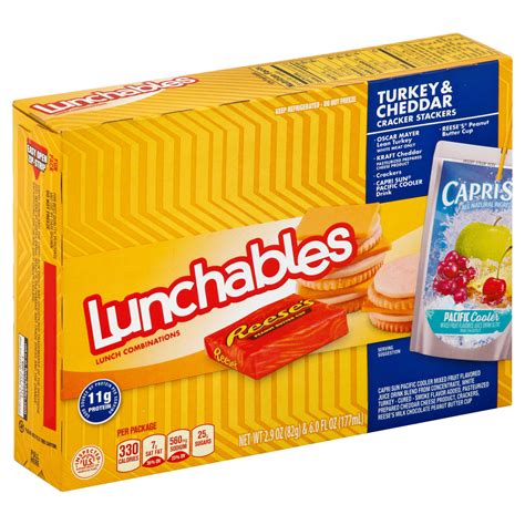 Lunchable Turkey And Cheddar Cracker Stackers With Capri Sun 8 9 Ounce