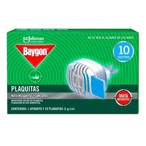 Insecticida Baygon Plaquitas Laminitas 10 Pzas 1 Aparato Walmart En Línea