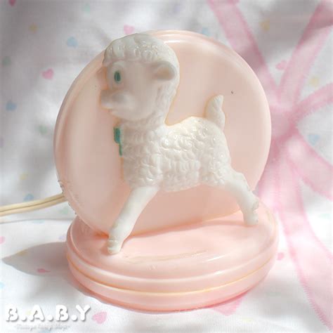 Plastic Lamb Nursery Nightlight B A B Y ~ Cleaning And Vintage Fancy Shop