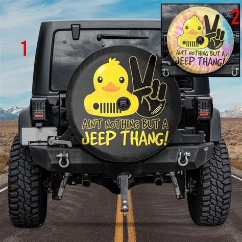 Jeep Duck Aint Nothing But A Jeep Thang Spare Tire Cover Lt11 Spare