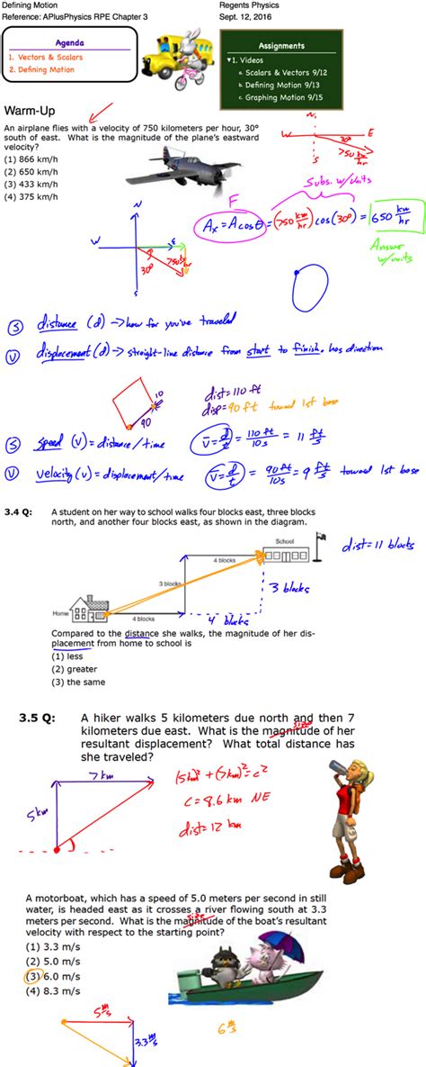 Defining Motion Regents Physics