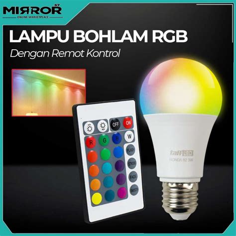 Jual Lampu Bohlam Rgb Dengan Remote Control E W Shopee Indonesia