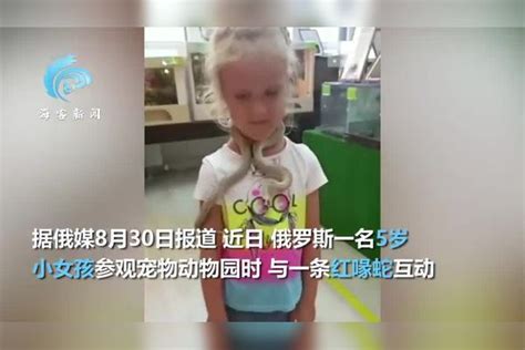 俄岁女孩让蛇绕脖子上被咬住脸表情痛苦画面曝光家长后悔不已