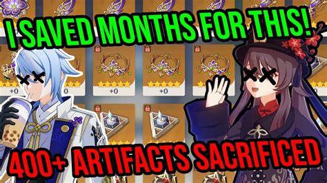 I Saved 400 Artifacts For The Artifact Strongbox Genshin Impact Youtube