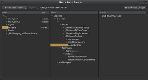 Universal Scene Description Hydra Scene Browser