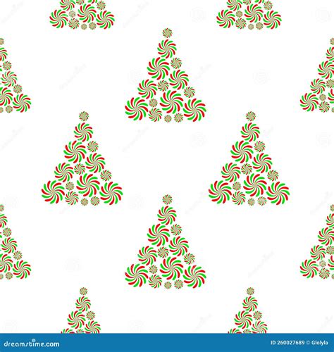 Christmas Tree Seamless Pattern Stock Vector Illustration Of Green