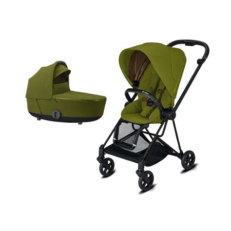 Cybex Mios 2in1 Pram System With Black Chassis Khaki Green New