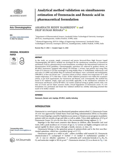 Analytical Method Validation On Simultaneous Estim Download Free Pdf High Performance Liquid