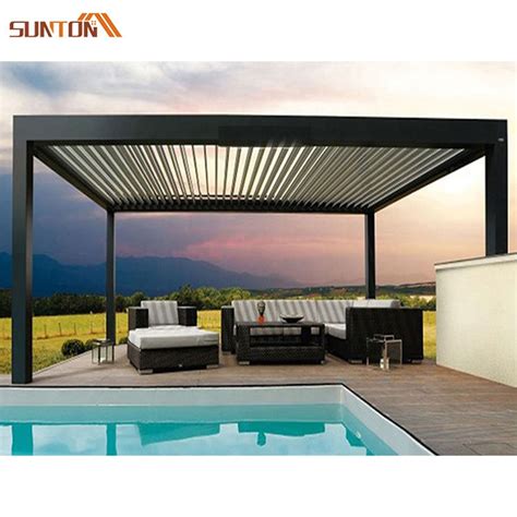 Modern Design Bioclimatic Awning Cover Waterproof Louvre Roof Louver