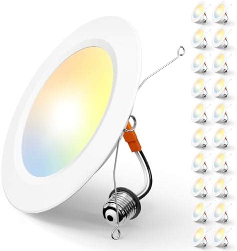 Amico 5 6 Inch 5CCT LED Recessed Lighting 20 Pack 1050LM Ultra Thin