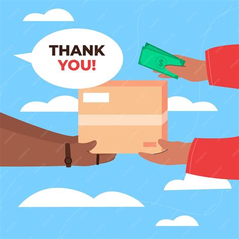 배달 개념에 현금 무료 벡터