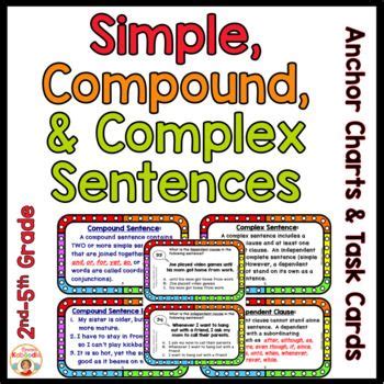 Sentence Structure Activities Simple Compound And Complex Sentences