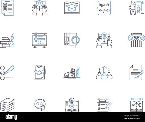 Knowledge Outline Icons Collection Education Information Understanding Wisdom Cognition
