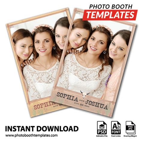 Western Desert Ipad Portrait Photo Booth Templates