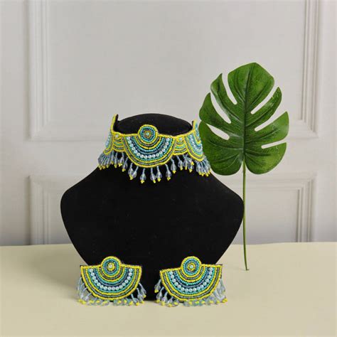 Haldi Hues Necklace Set Sanskriti777