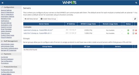 Server Management — Ictvoip Billing For Whmcs Documentation