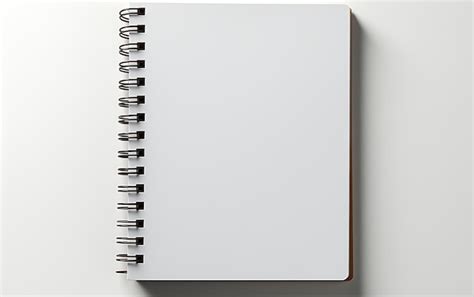 Premium Photo Top View Spiral Bound Notepad Mockup