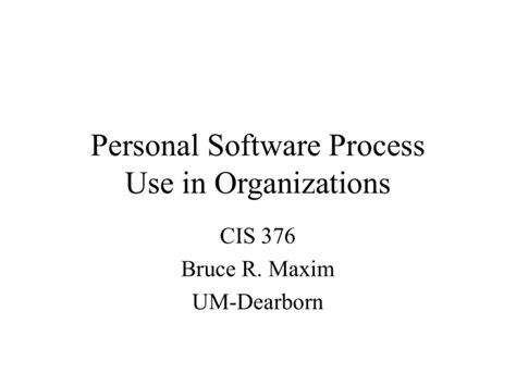 Personal Software Process