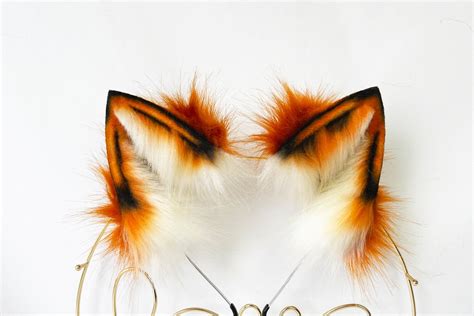 22 Inch Red Fox Ear Tail Wolf Ear Cosplay Animal Ear Fox Ear Etsy