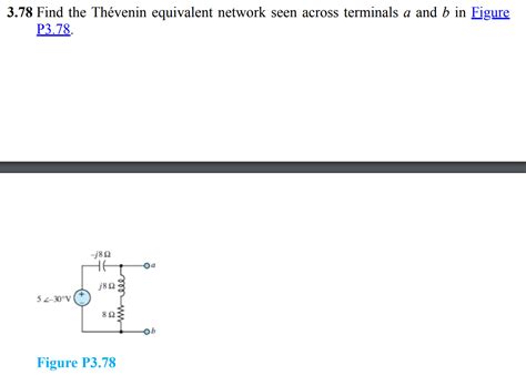 Solved 378 Find The Thévenin Equivalent Network Seen Across