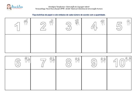 Atividade Com Números Bolinhas De Papel Crepom Pdf