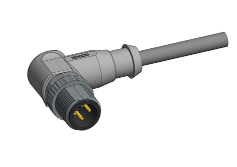 Male Angled M12 Connector Conec 43 14436 43 14438