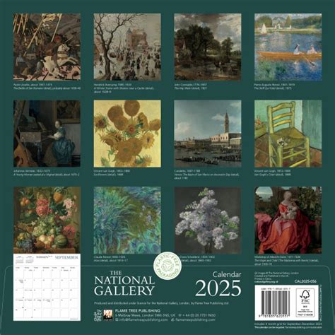 The National Gallery Wall Calendar 2025 Art Calendar Flame Tree